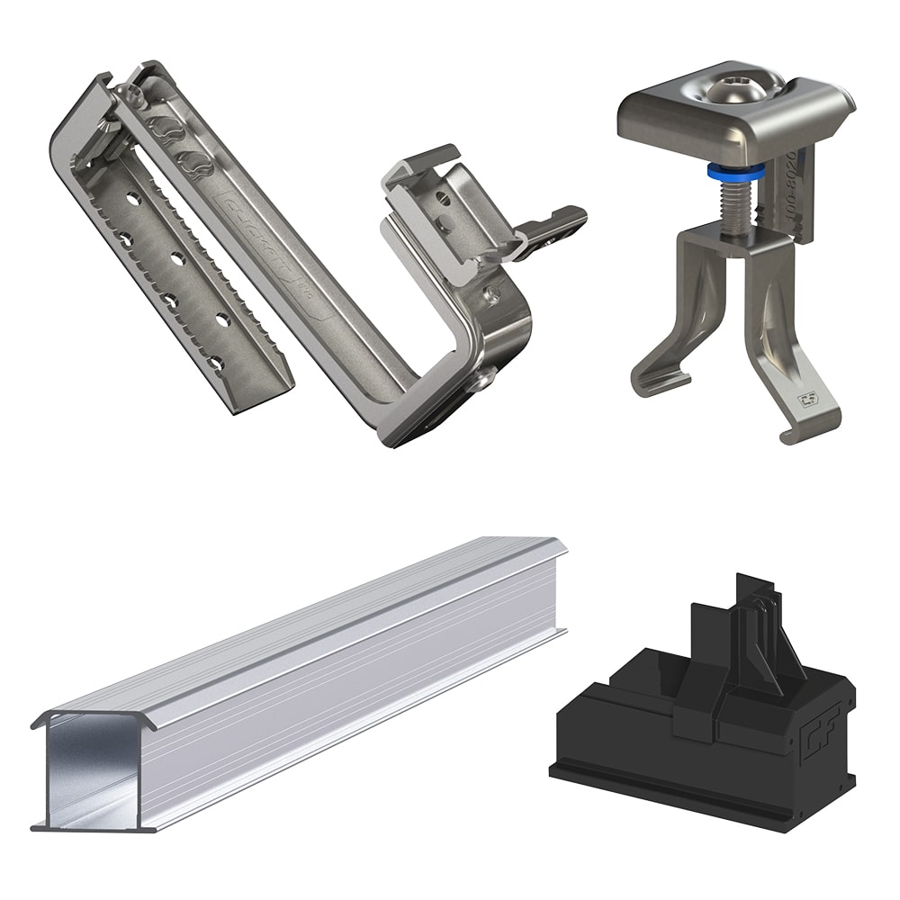 ESDEC ClickFit® EVO » Montage Set PV Anlage Ziegeldach
